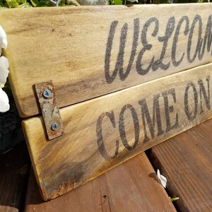Pallet Wood Welcome Sign, Door Sign, Office Door Sign, Porch Sign ...