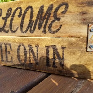 Pallet Wood Welcome Sign, Door Sign, Office Door Sign, Porch Sign ...