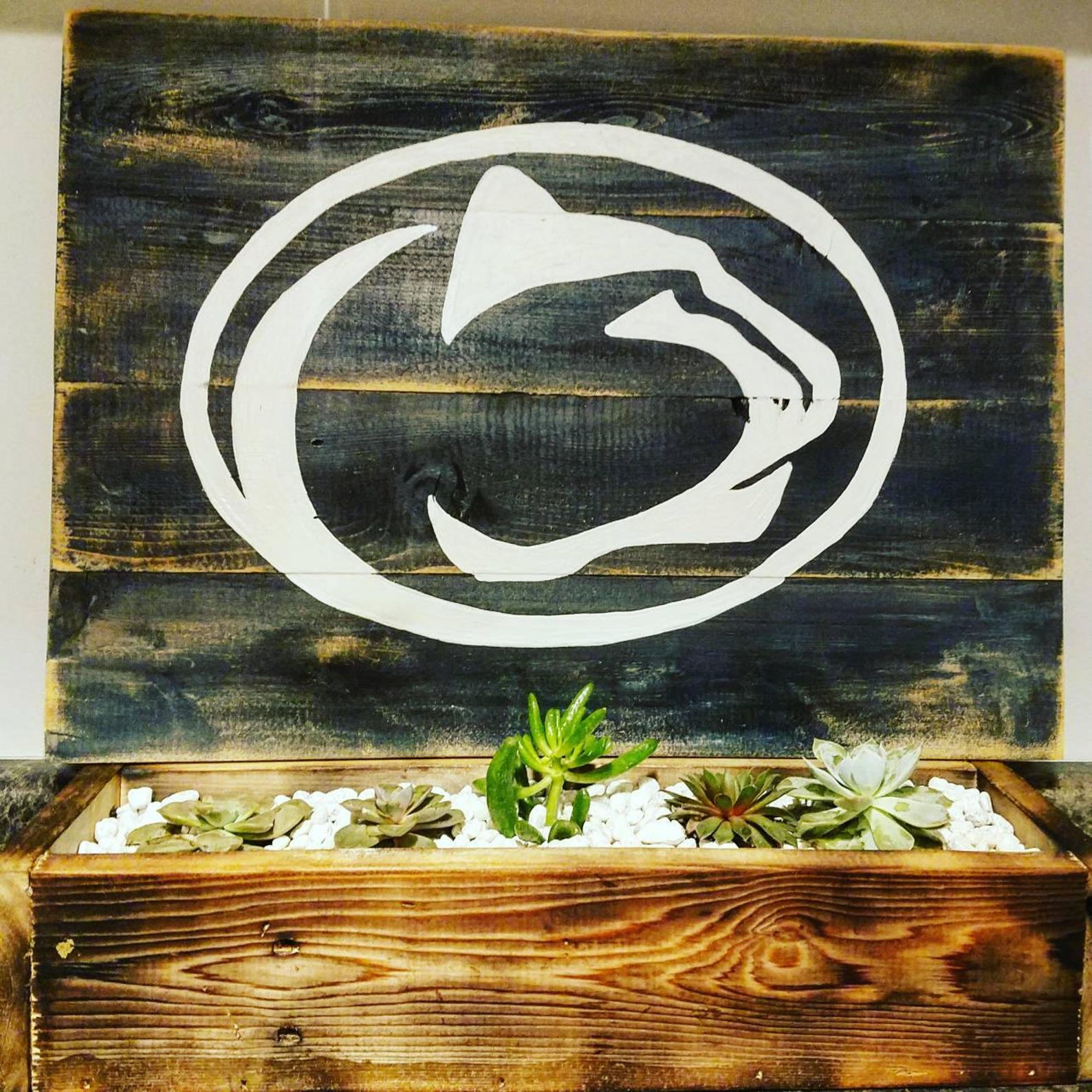 Rustic Reclaimed Wood Penn State Sign Man Cave Decor College - Etsy