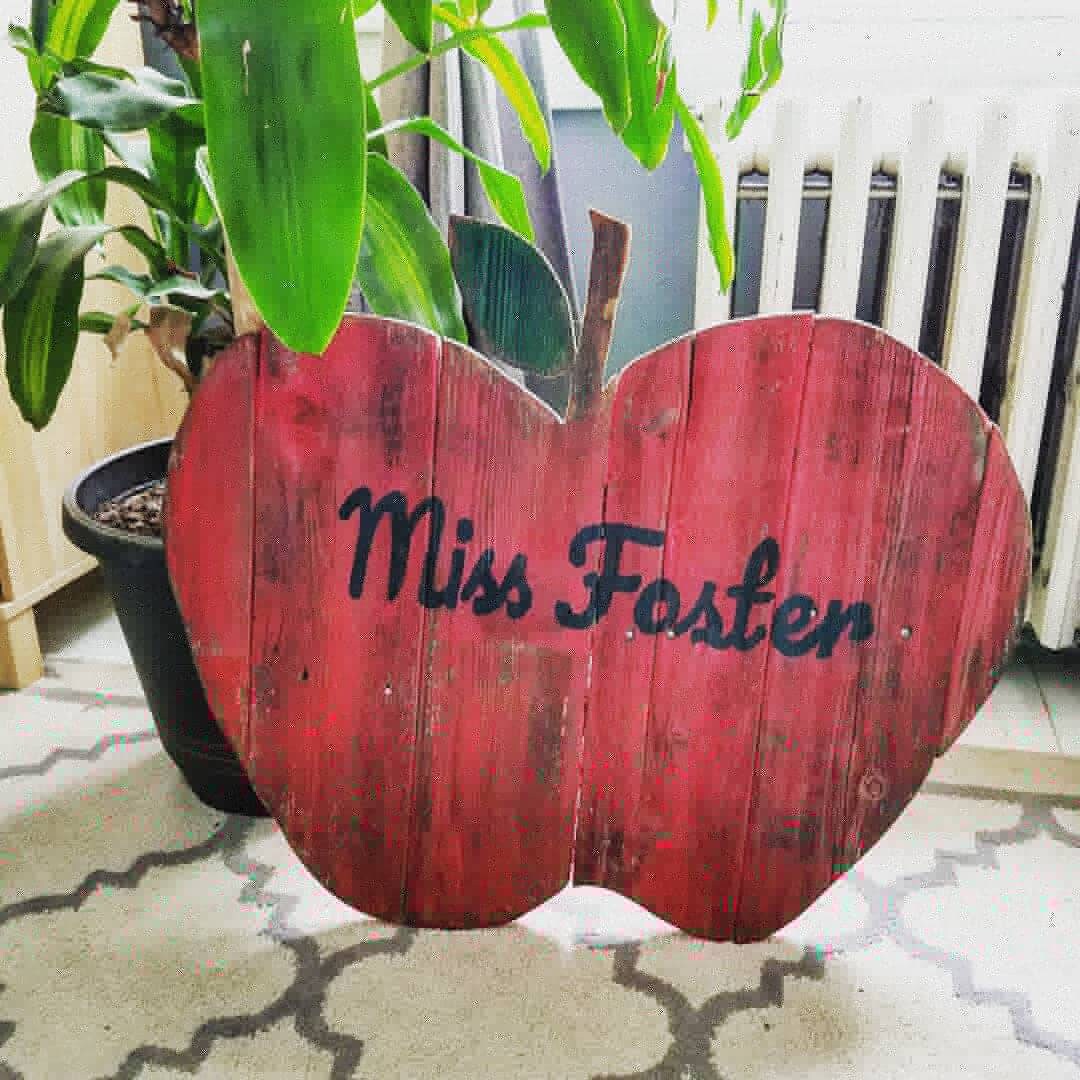 Personalized Rustic Wood Apple Sign Fall Decor Porch Decor | Etsy