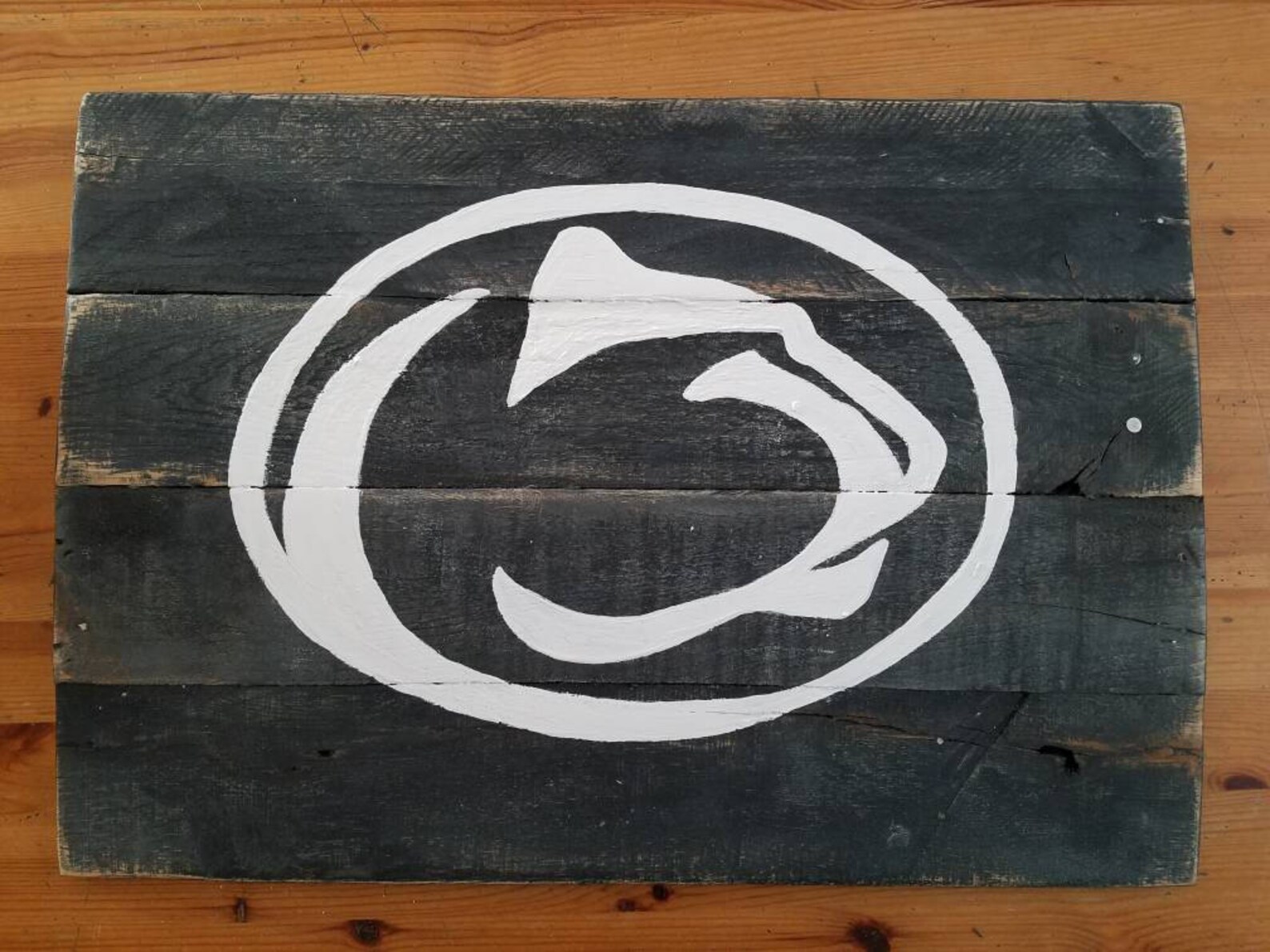 Rustic Reclaimed Wood Penn State Sign Man Cave Decor College - Etsy