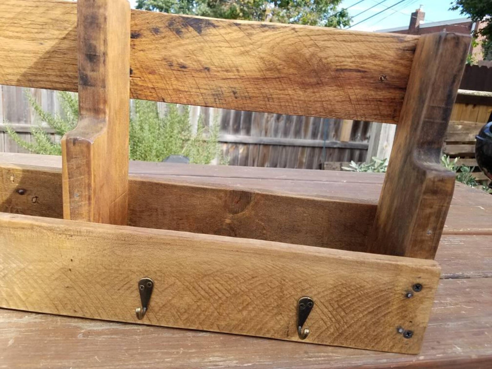 Rustic Wood Mail Organizer Kitchen Shelf Wall Mounted Three | Etsy