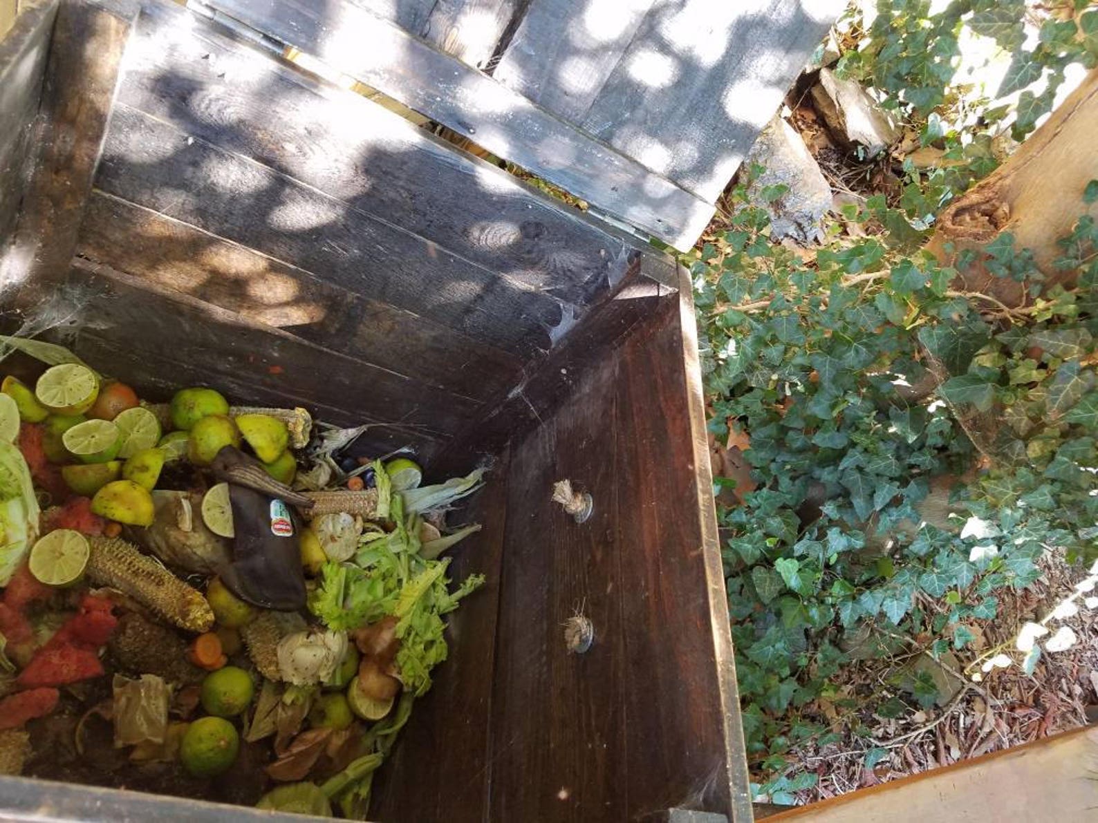 Reclaimed Wood Compost Bin Scrap Box Trash Crate Gardening - Etsy