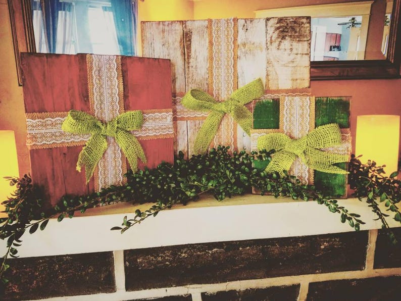 Reclaimed Pallet Wood Standing Christmas Presents Christmas - Etsy