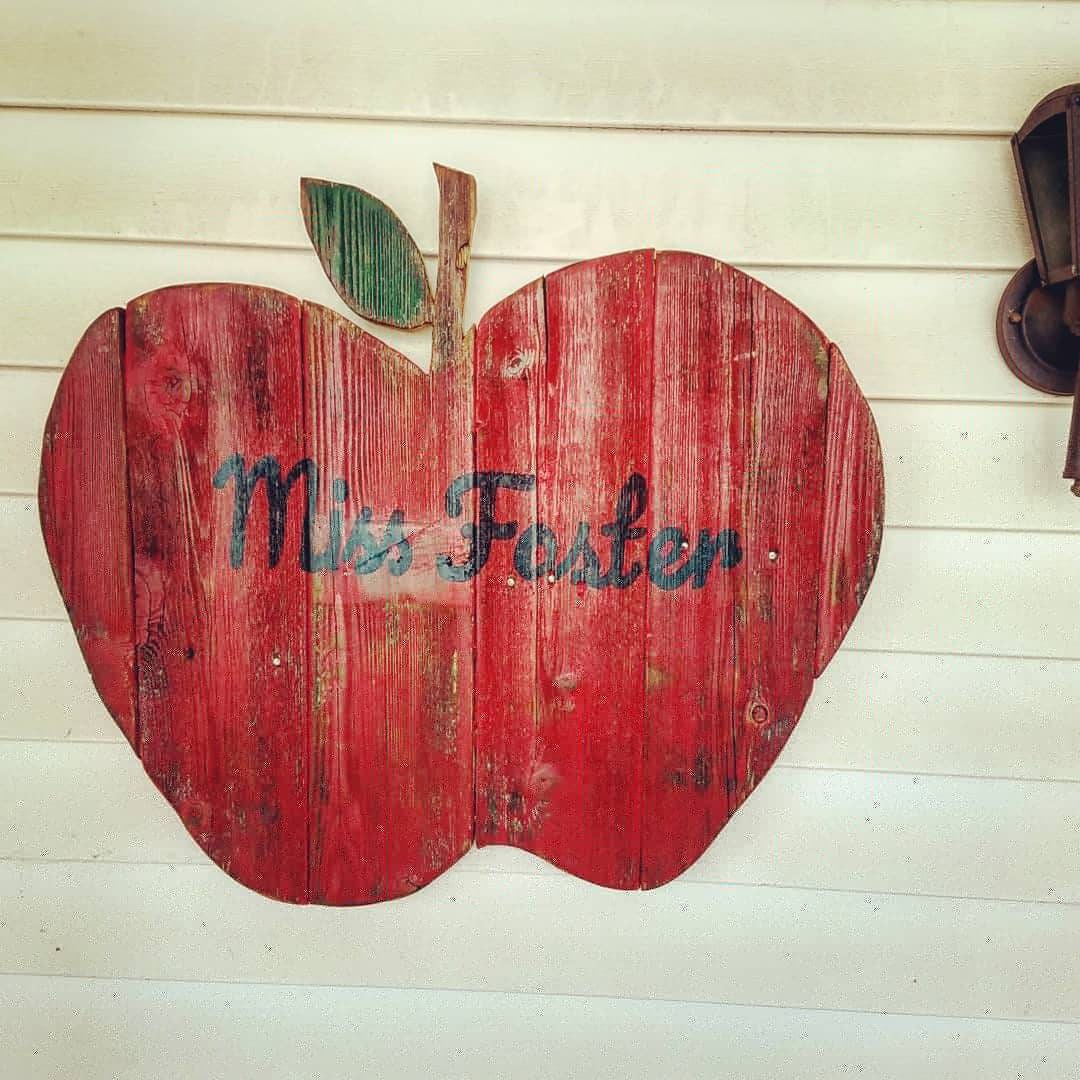 Personalized Rustic Wood Apple Sign Fall Decor Porch Decor | Etsy