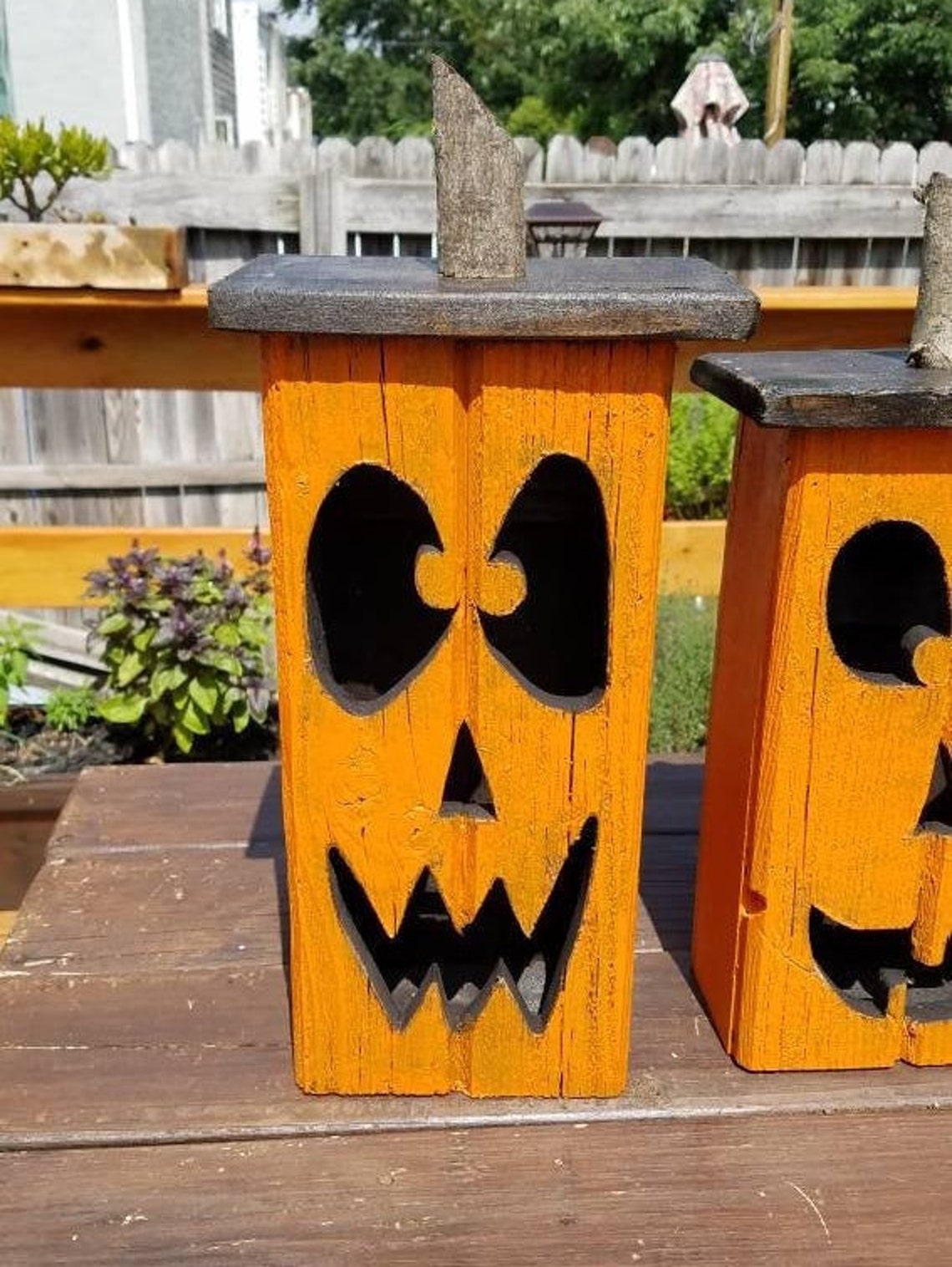 Reclaimed Wood Jack-o-lantern Wood Pumpkin Lantern Fall - Etsy