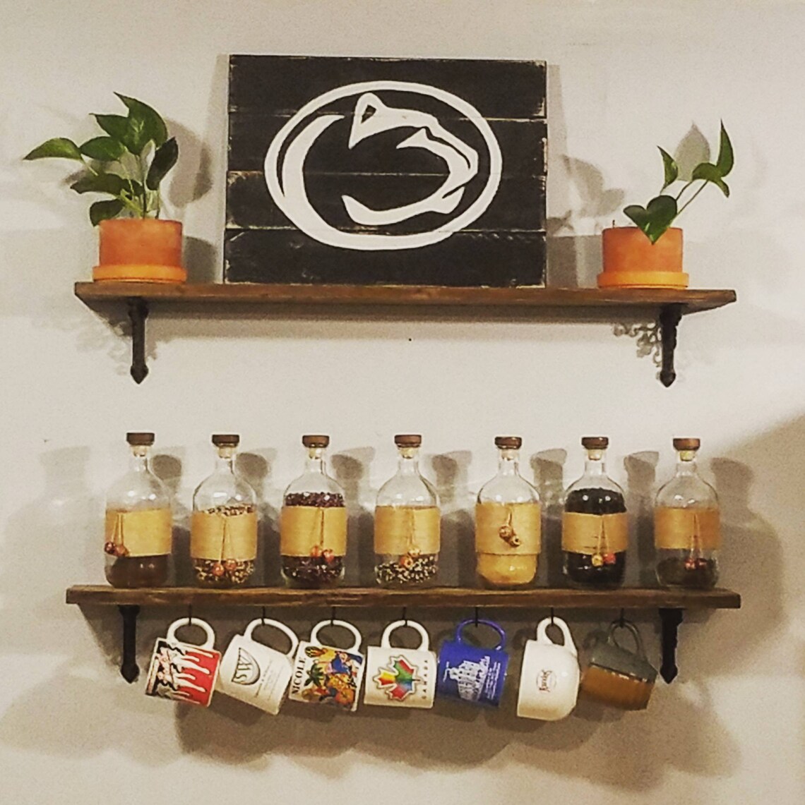 Rustic Reclaimed Wood Penn State Sign Man Cave Decor College - Etsy