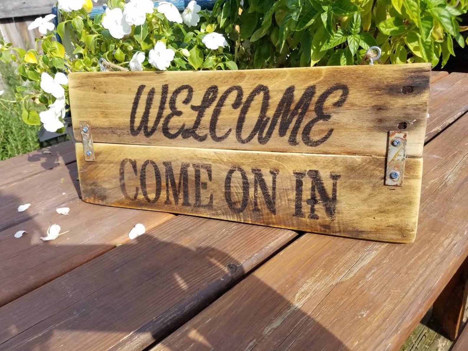 Pallet wood welcome sign door sign office door sign porch | Etsy