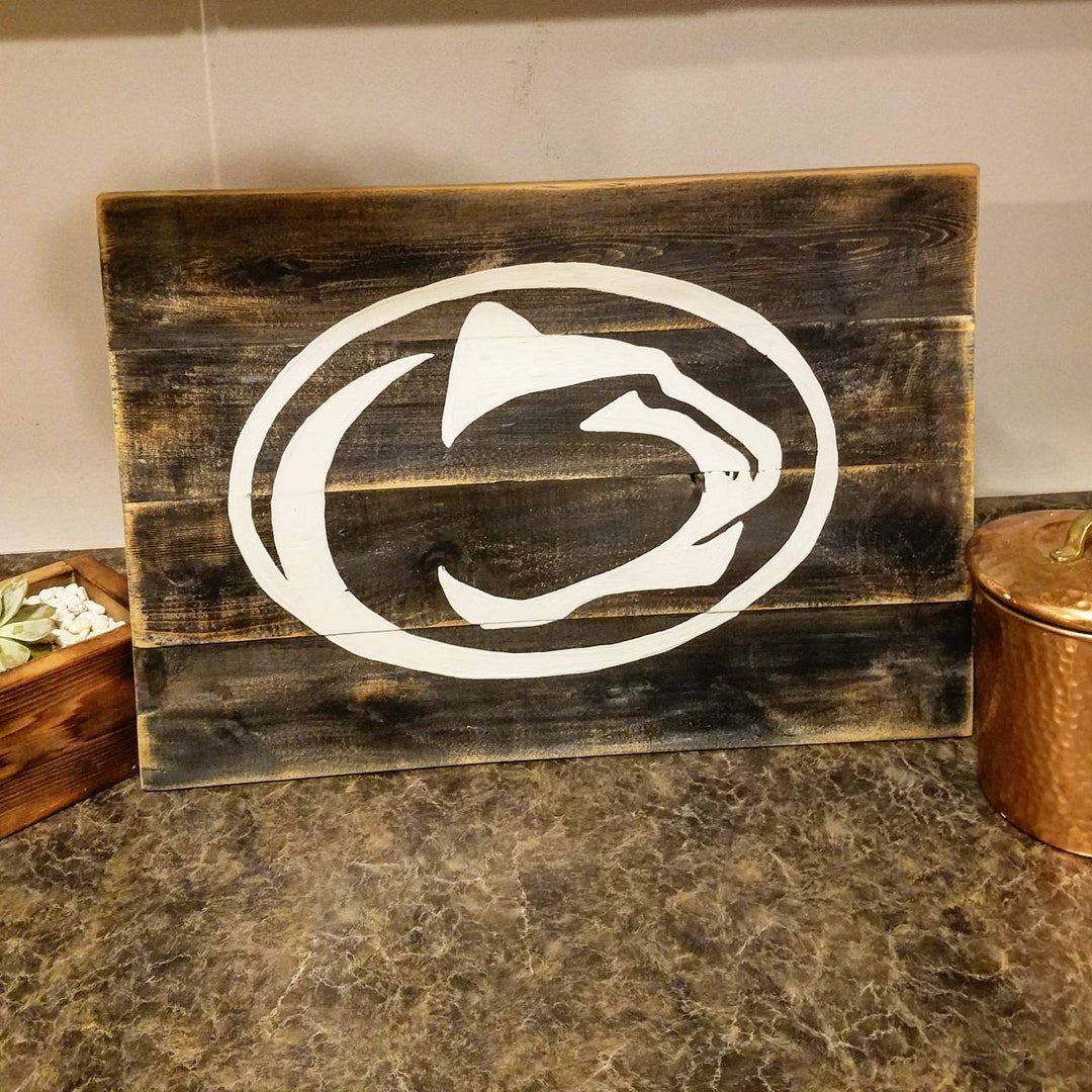 Rustic Reclaimed Wood Penn State Sign Man Cave Decor College - Etsy