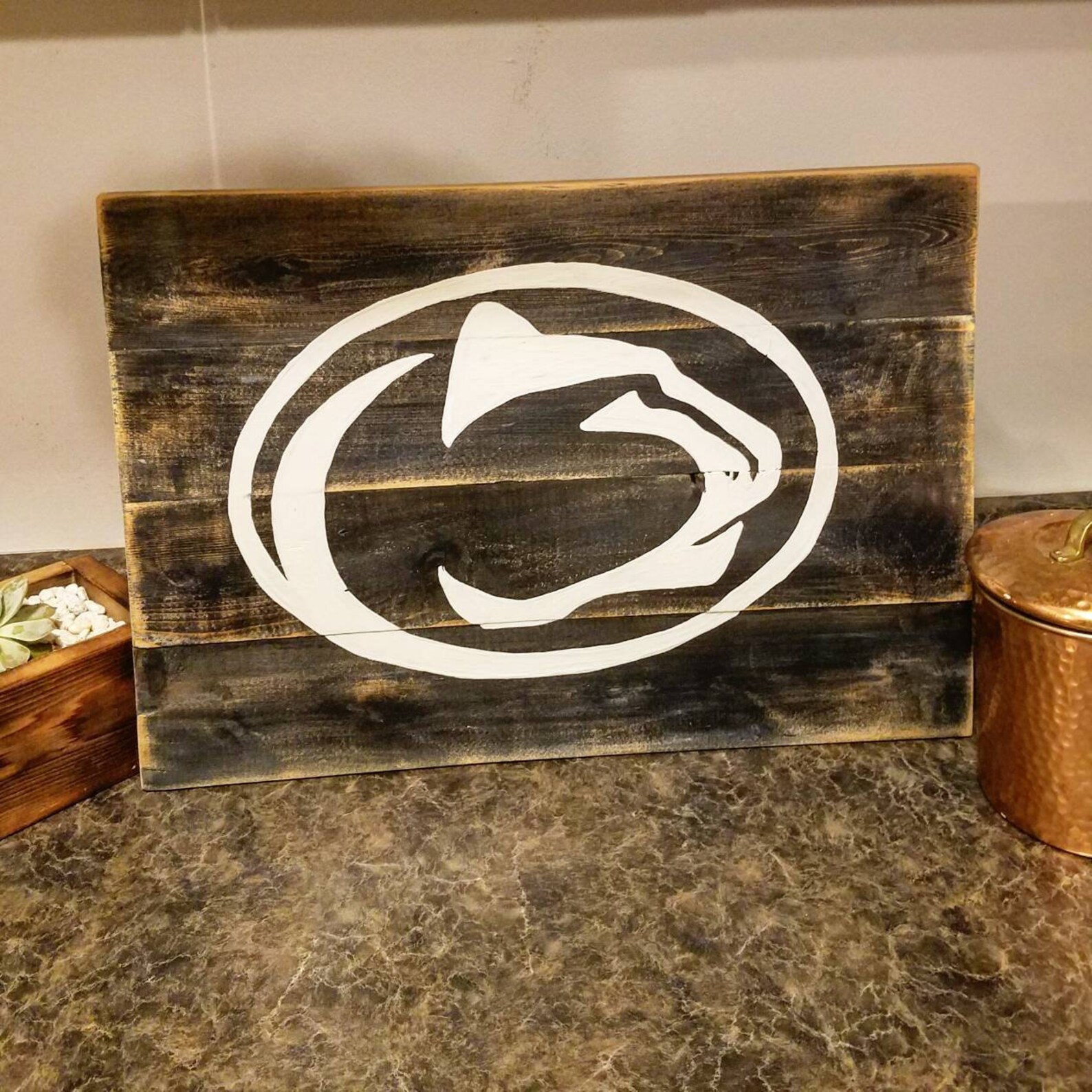 Rustic Reclaimed Wood Penn State Sign Man Cave Decor College - Etsy