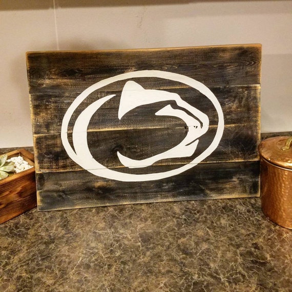 Rustic Reclaimed Wood Penn State Sign Man Cave Decor College - Etsy