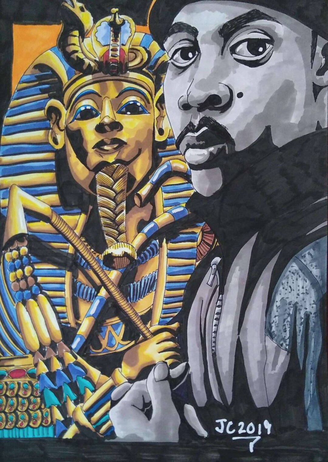 Nas Portrait - "escobar Season Begins" (original) - Etsy