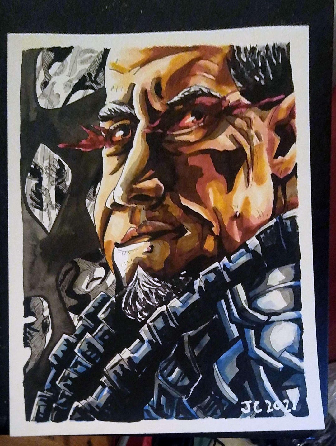 DC Comics "phantoms" General Zod Portrait (original) - Etsy