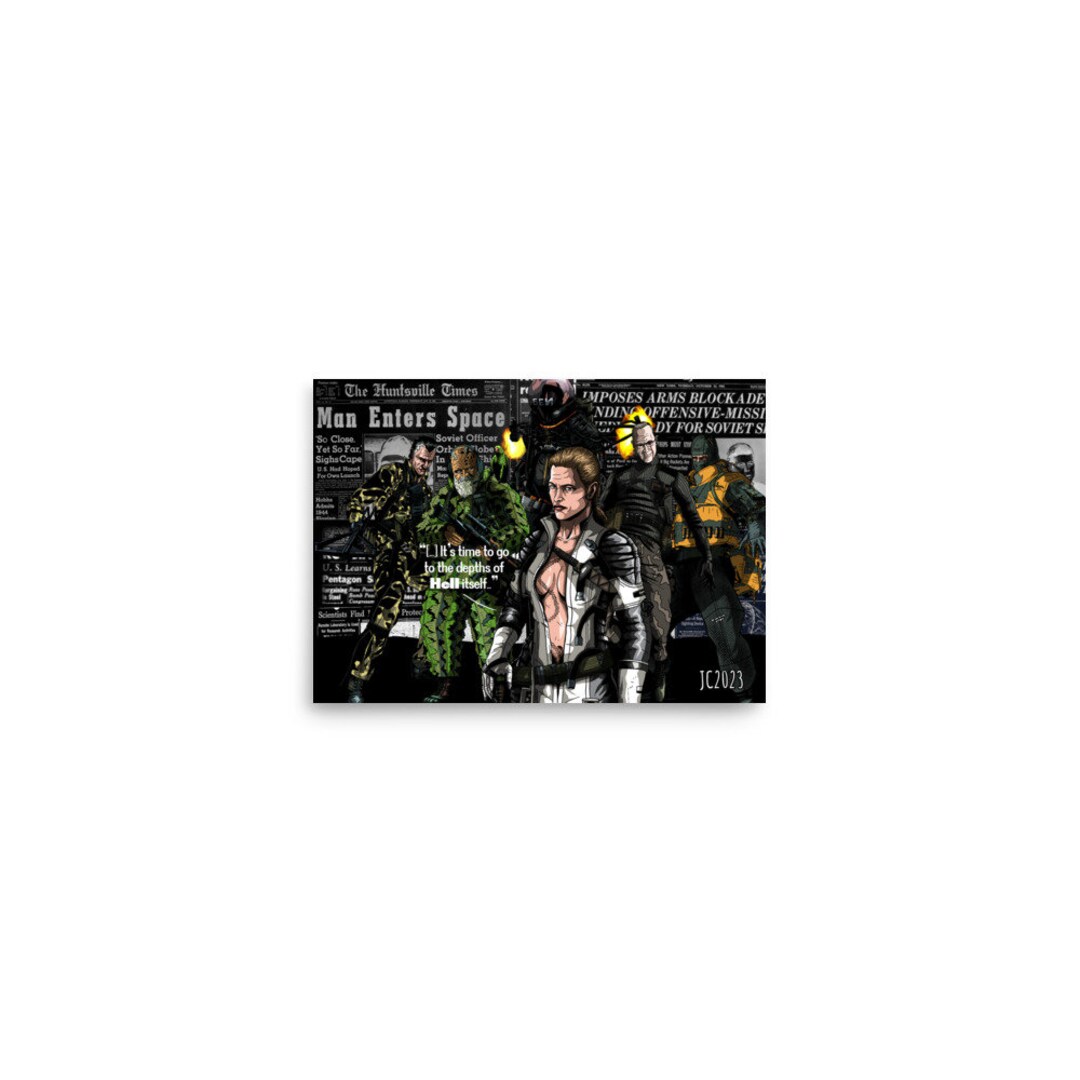 PRINTS - Metal Gear Solid "the Cobra Unit" Illustration COLOR (digital ...