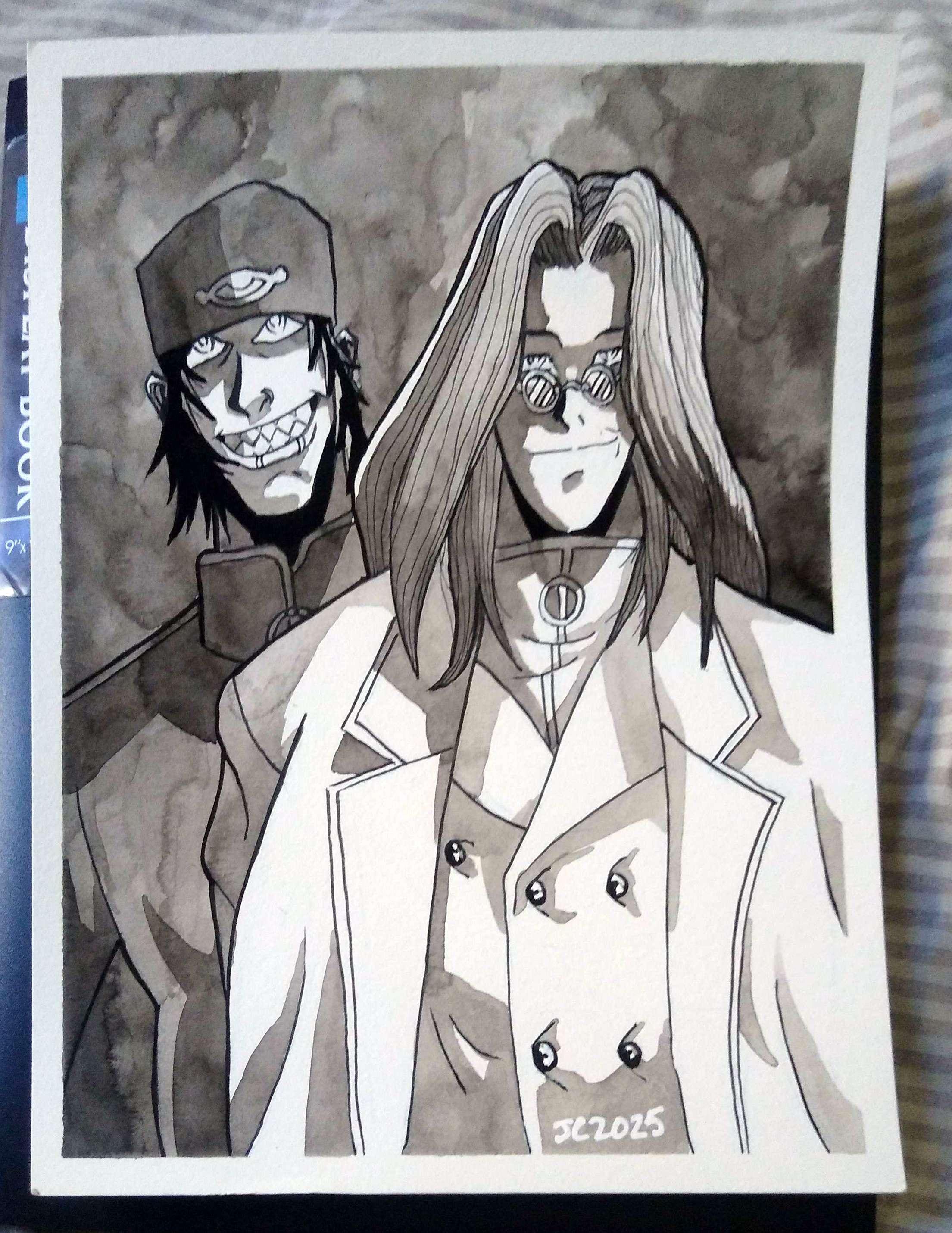 Hellsing "the Valentine Brothers" Illustration (original) - Etsy