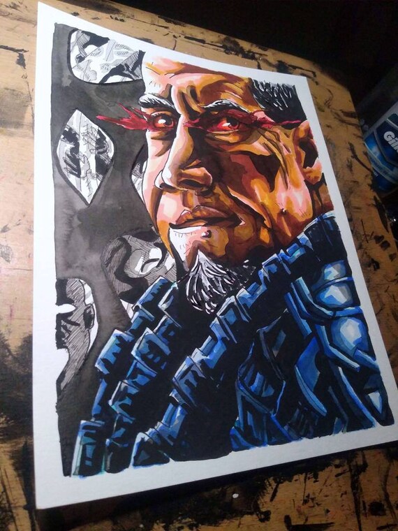 DC Comics phantoms General Zod Portrait original | Etsy
