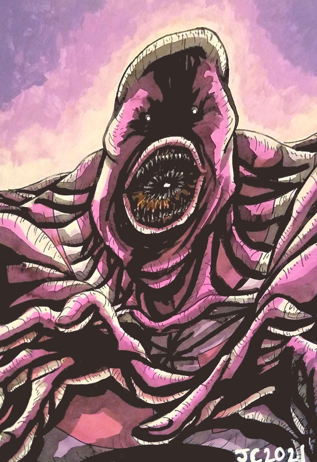 DC Comics "insatiable" Parasite Portrait (original) - Etsy