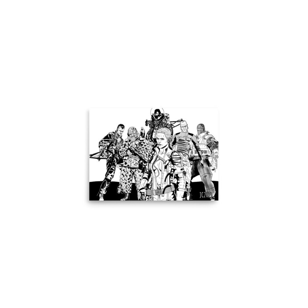 PRINTS - Metal Gear Solid "the Cobra Unit" Illustration B&W (digital ...