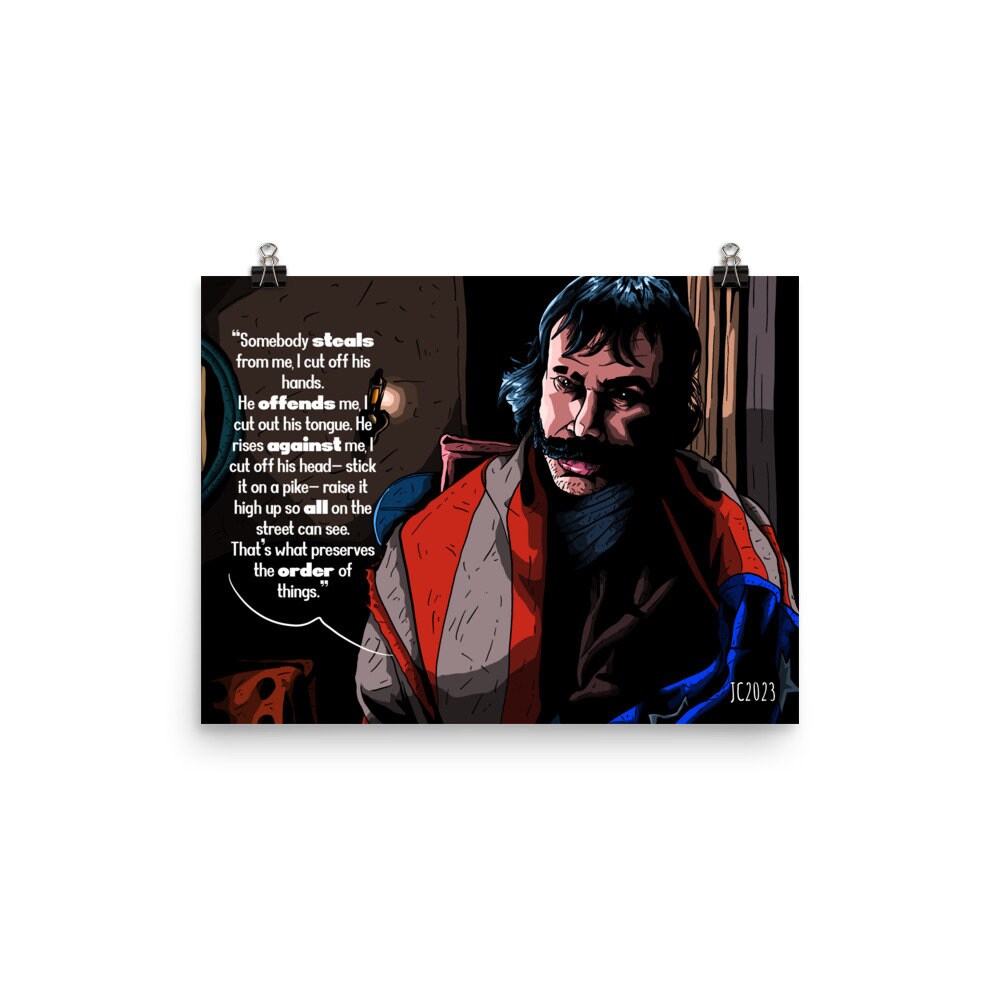 PRINTS - Gangs of New York "fear" Bill the Butcher Portrait (digital ...