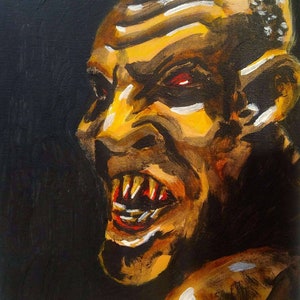 The Descent "lurking" Crawler Portrait (original) - Etsy