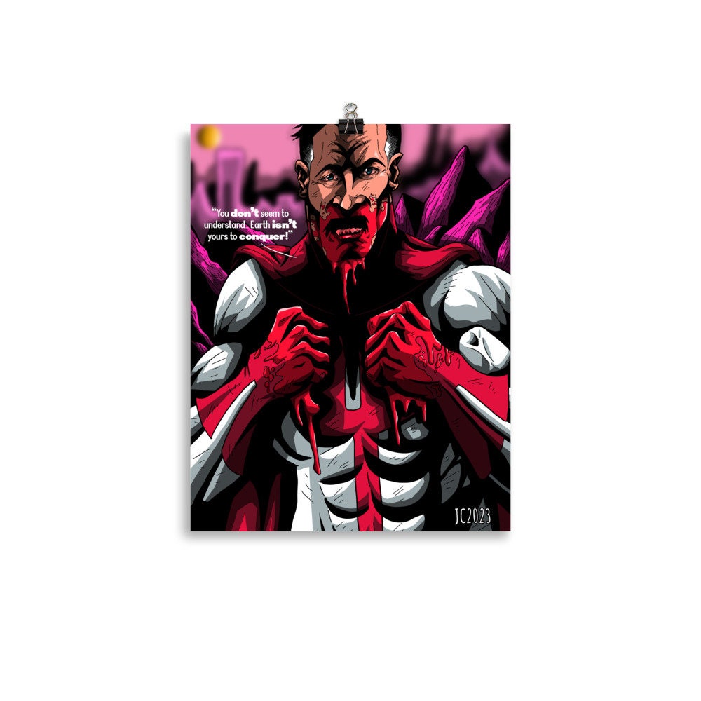 PRINTS - Invincible "bloodied" Omni-man Portrait (digital) - Etsy