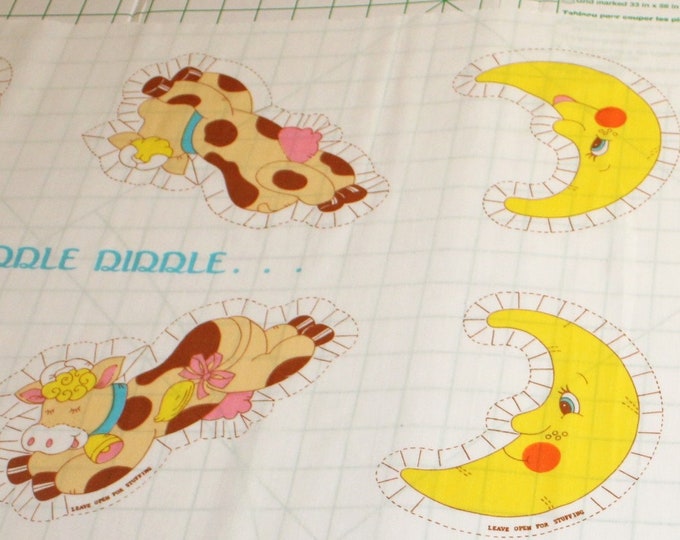 Hey Diddle Diddle Nursery Rhyme Characters Fabric Panel by Springs Ind ...