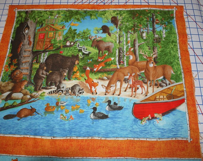 Forest Friends Fabric Panel by Ingrid for Moda. Fabric is Made - Etsy