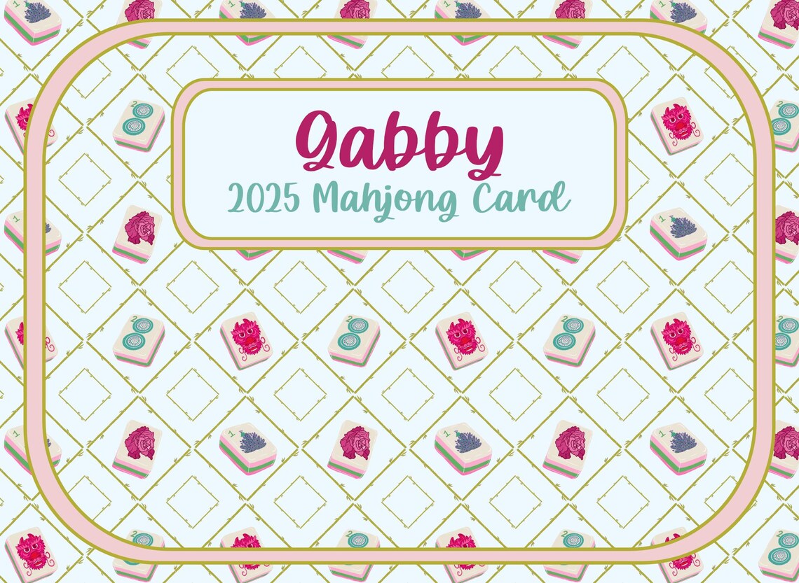 Mahjong Card Sticker—bamboo & Tiles - Etsy