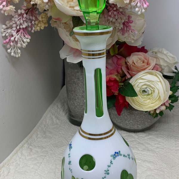 Bohemian Glass Decanter - Etsy