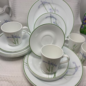40 Piece Shadow Iris Corelle Impressions Vintage Dinnerware Set ...