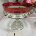 Open Compote Fruit Centre Dish, Ruby Stained Flashed Glassware, Kings ...