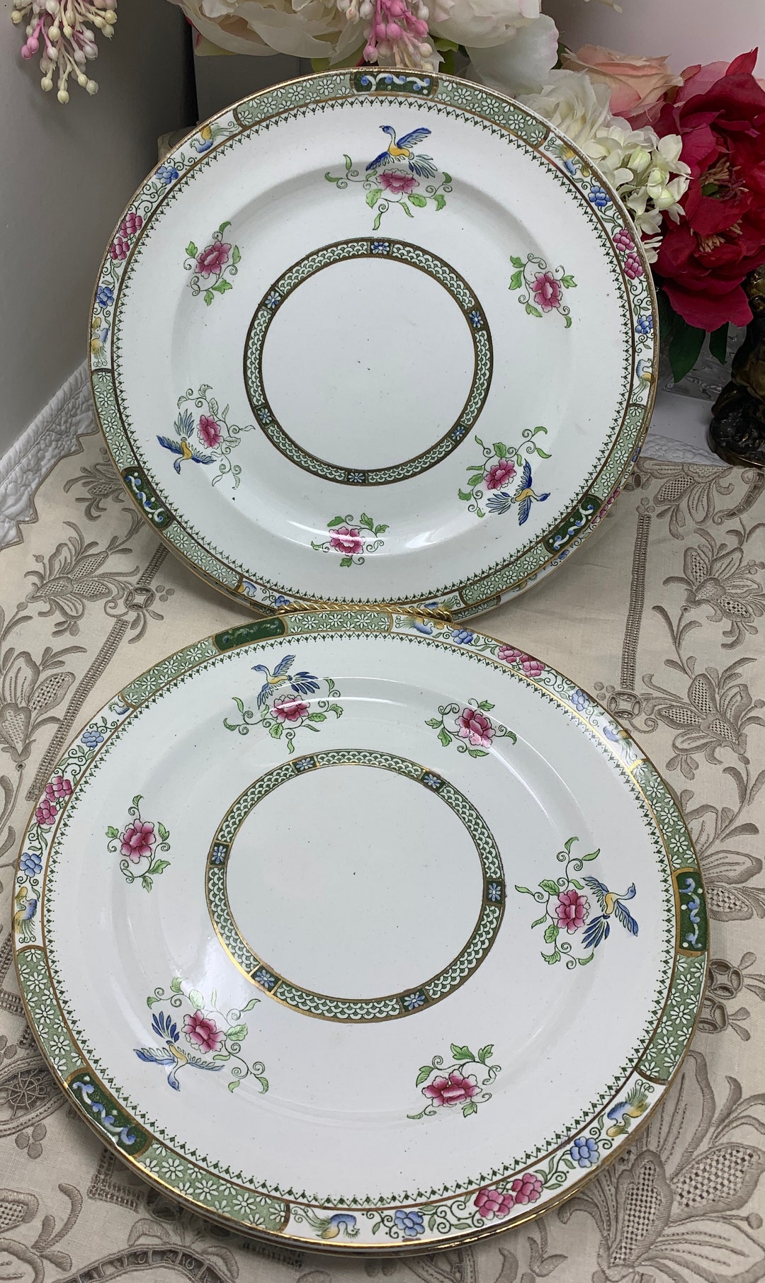 Rare C.T. Maling & Sons Art Nouveau Cetem Ware Plates, CT Maling and ...