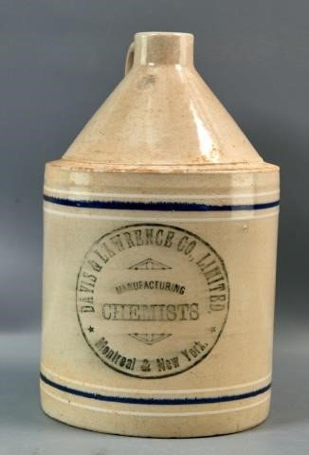 Antique Toronto Pottery Finger Crock Davis and Lawrence Co. - Etsy