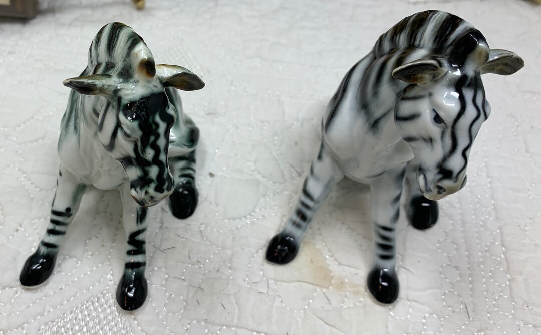 Sitting Resting Zebra Animal Figure Figurine Statue, Gift Craft Taiwian ...