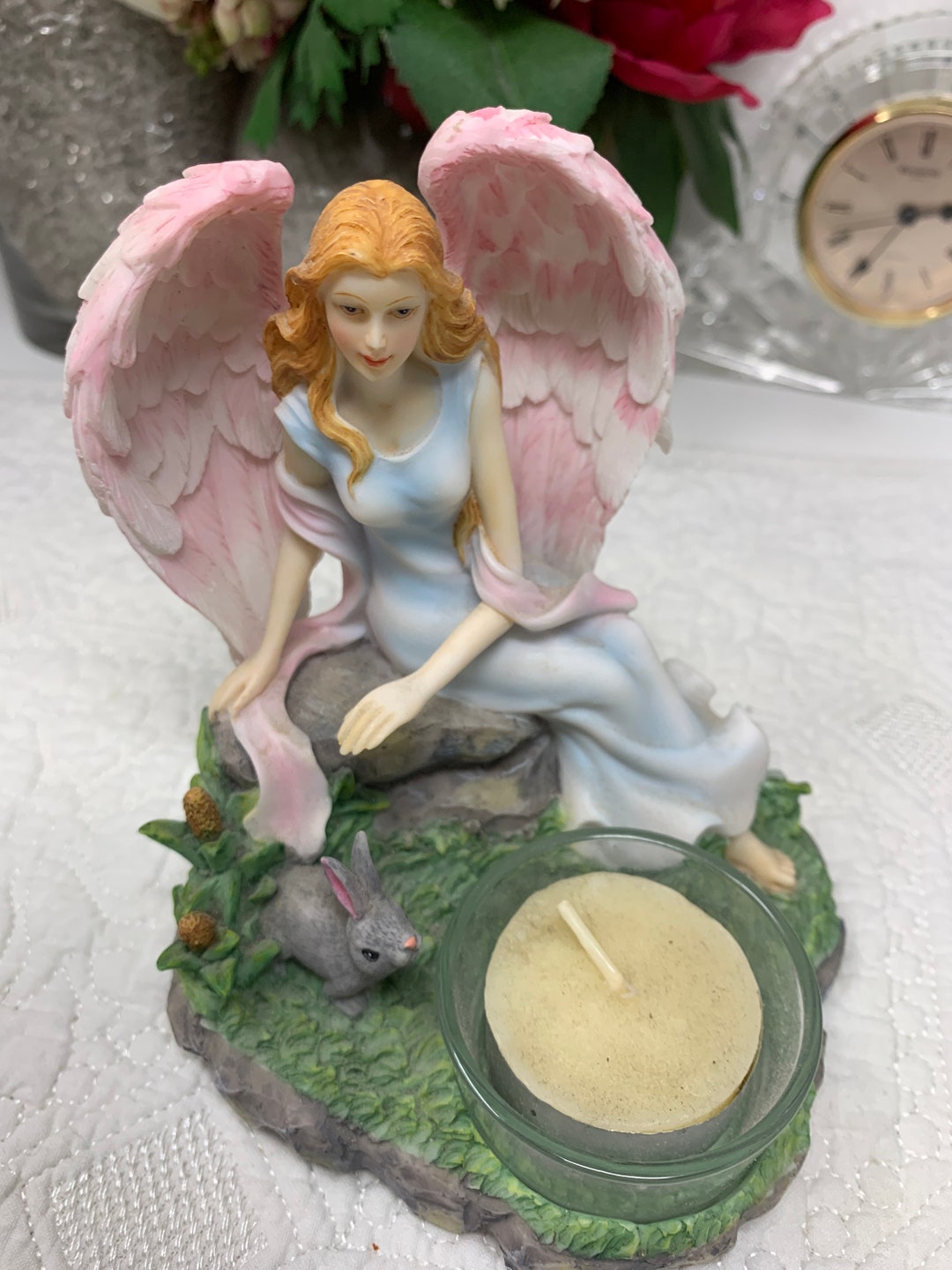 Angel Candle Holder Devotional Space Decor, Inspirational Angel ...