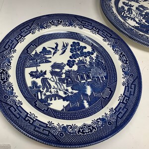 Vintage Willow Churchill Blue Willow 10.25 Dinner Plate Circa 1989 ...