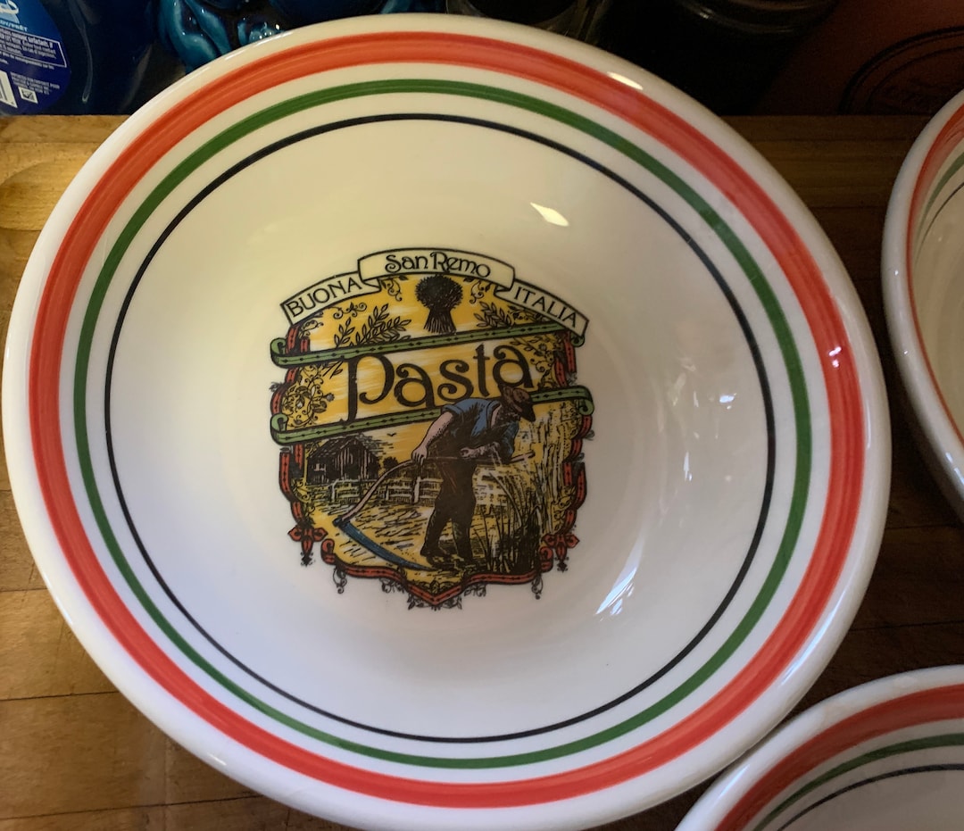 Vintage Himark Pasta Italian Harvester Toscane Italia Roma Serving Bowl ...