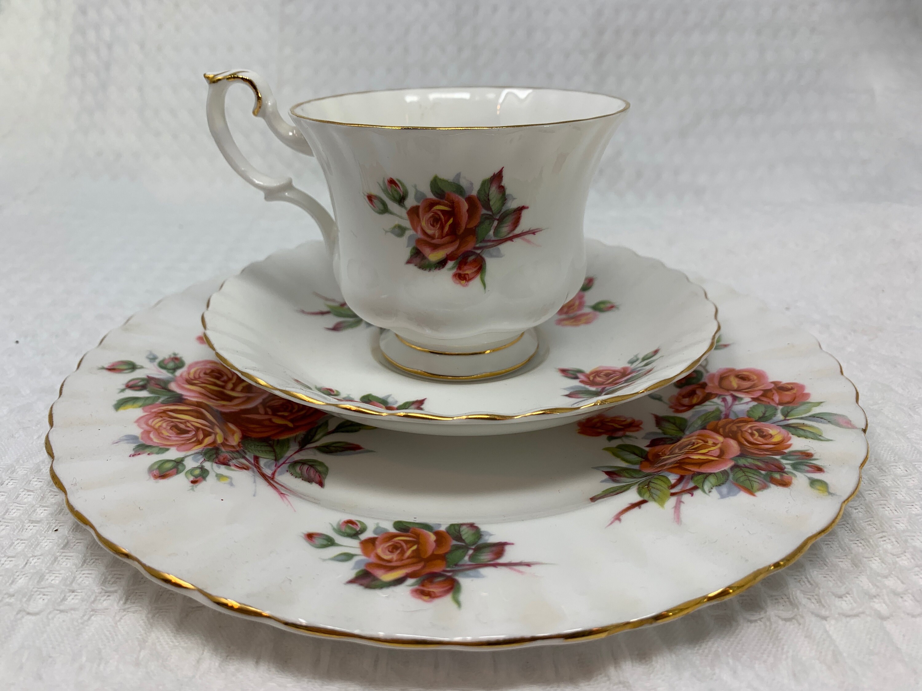 Centennial Rose by Royal Albert Trio Tea Set Centennial Rose - Etsy
