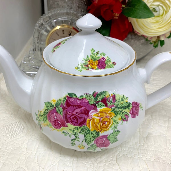 Rose Teapot - Etsy