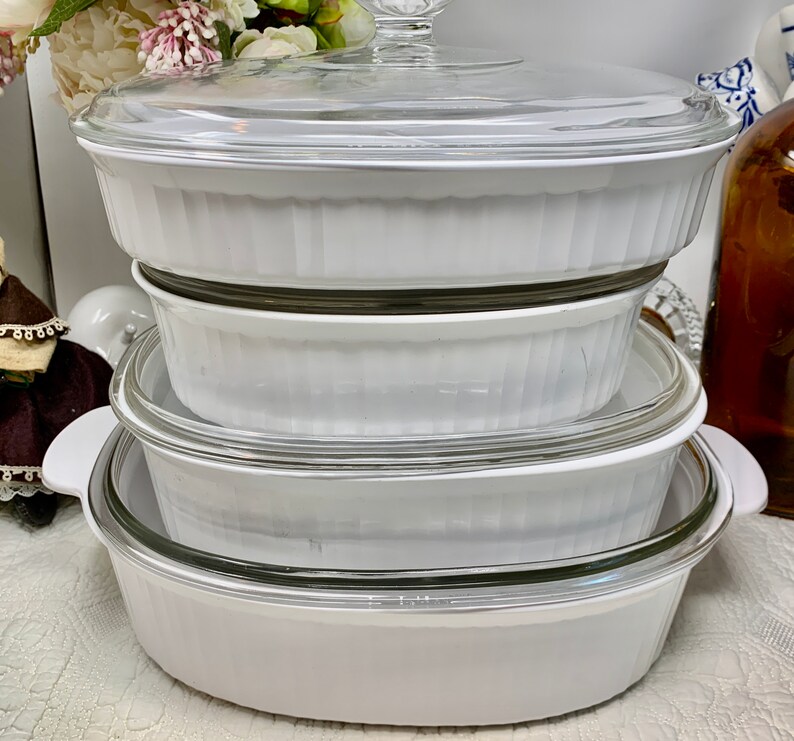 Corningware® French White Bakeware vintage Pyroceramic - Etsy
