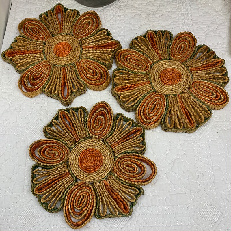 Straw Trivets - Etsy