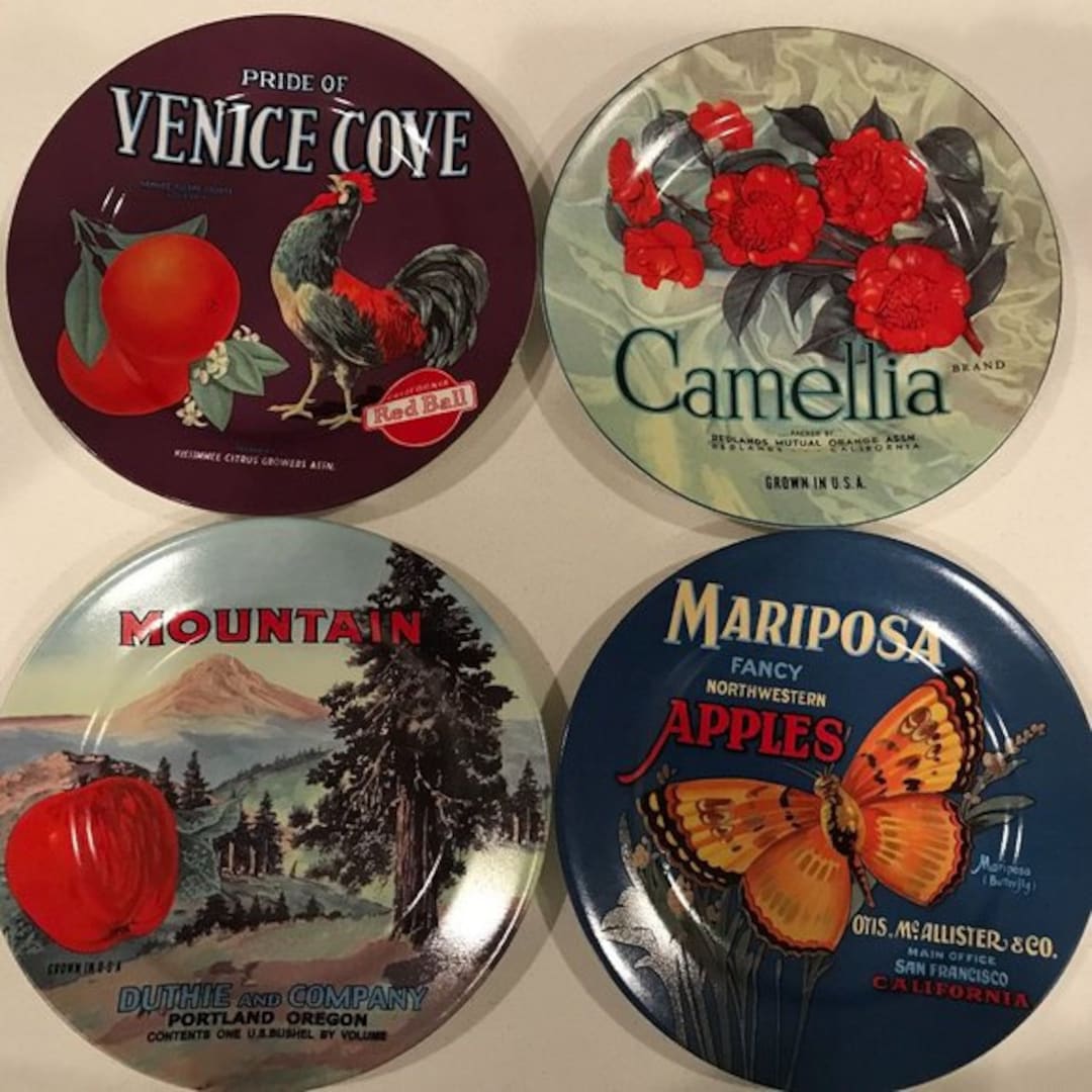 Oneida Vintage Label Collection, Multicolour Nostalgic Label Motif ...