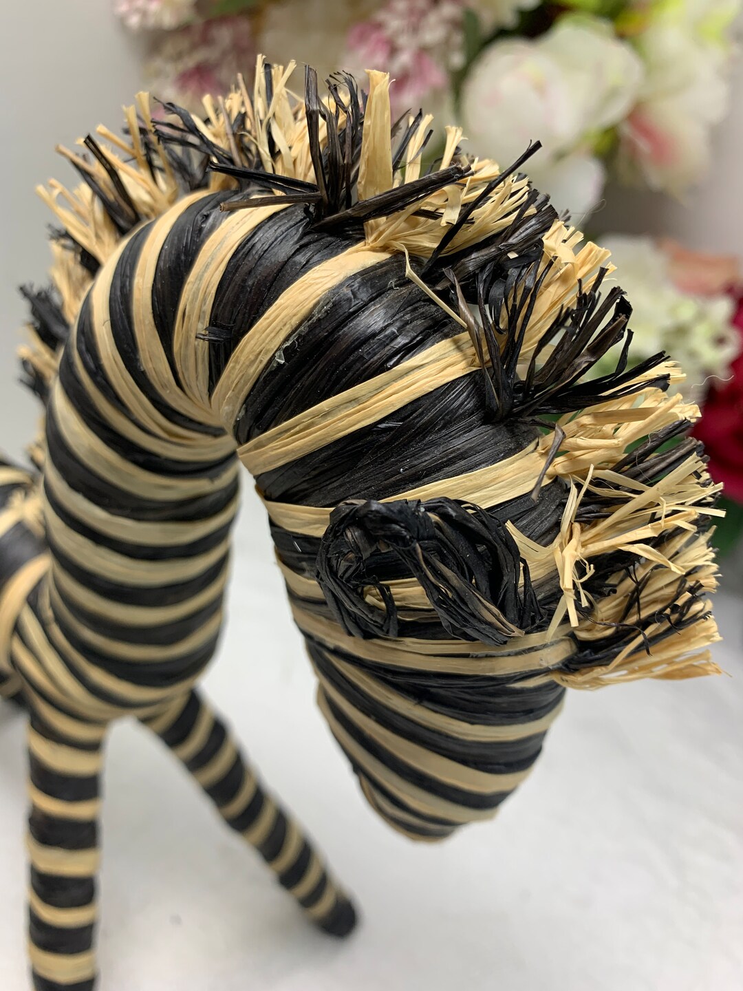 Handmade Straw Crafted Zebra Peruvian Art, Peruvian Street Crafted ...