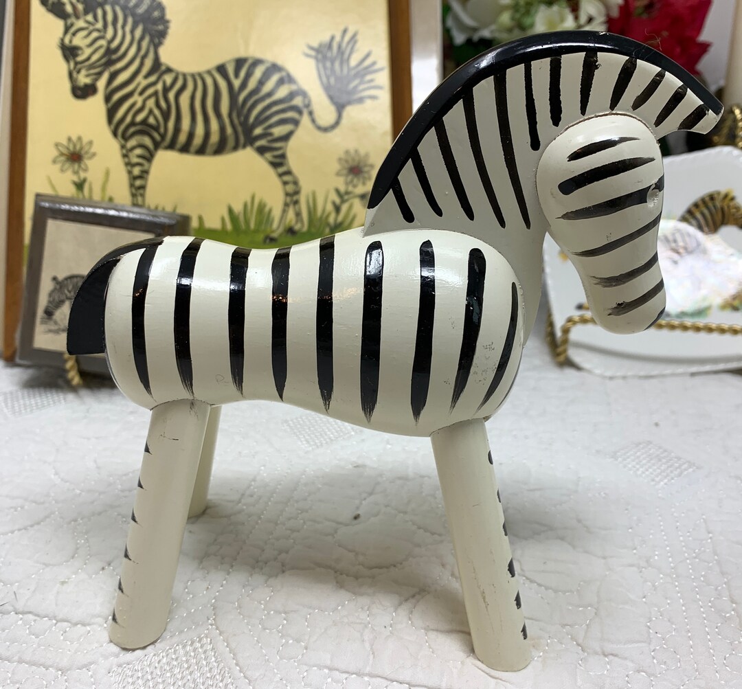 Vintage Painted Beech Zebra Figurine, Kay Bojesen Designer Denmark ...