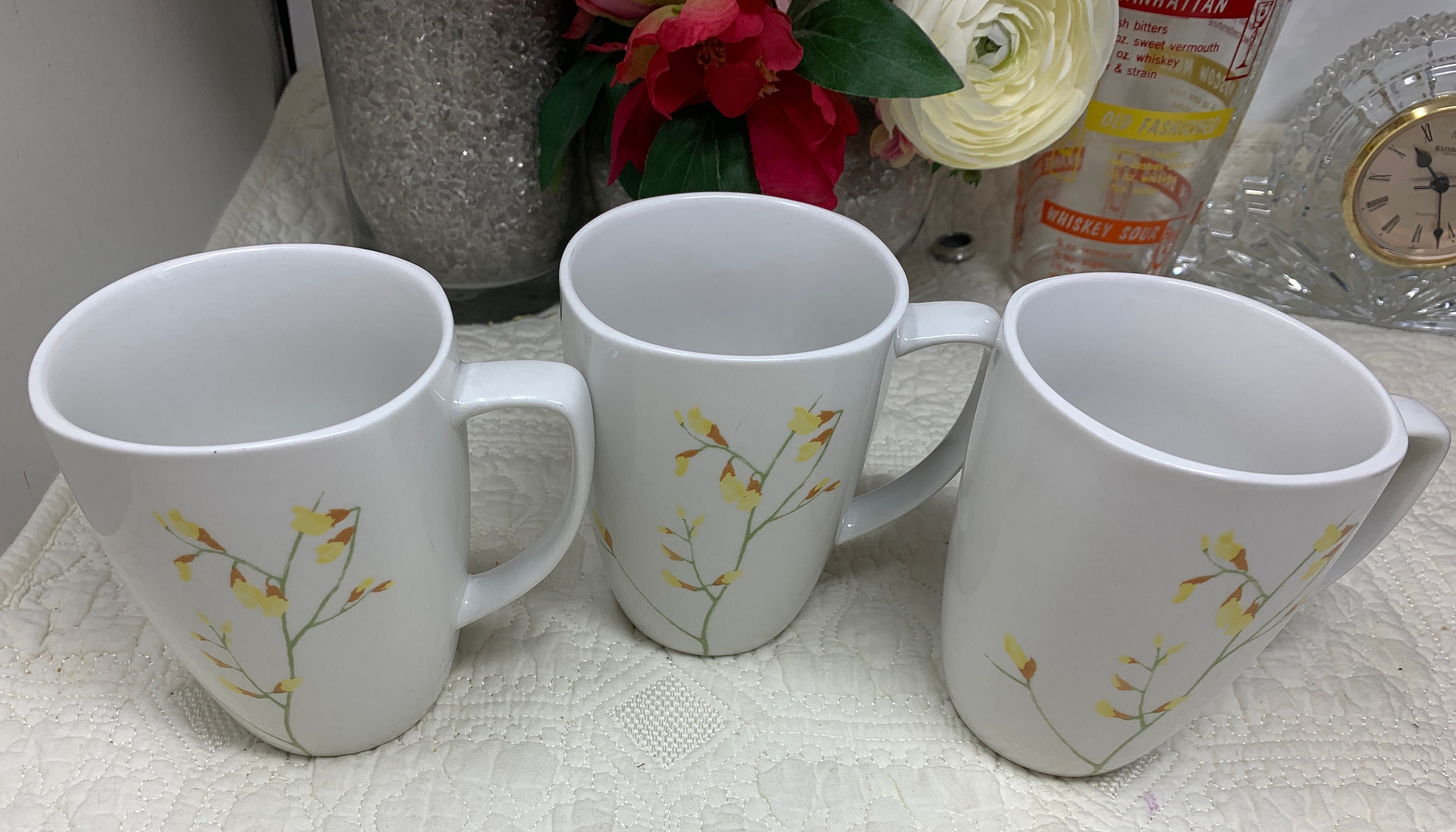 3 Kobe Corelle Square Stoneware Mugs Kobe Set of 3 Mugs - Etsy