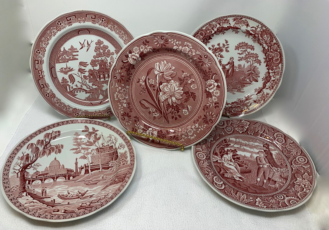 Spode Archive Georgian Collection Cranberry, Underglaze Print From Hand ...