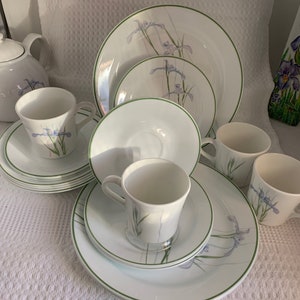 40 Piece Shadow Iris Corelle Impressions Vintage Dinnerware Set ...