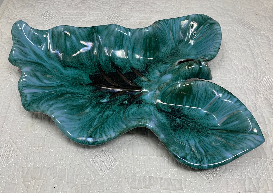Leaf Plate Bowl Serving Platter, Blue Mountain Pottery, of Collingwood ...