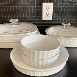 Corningware® French White Bakeware, Vintage Corning Ware, French White ...