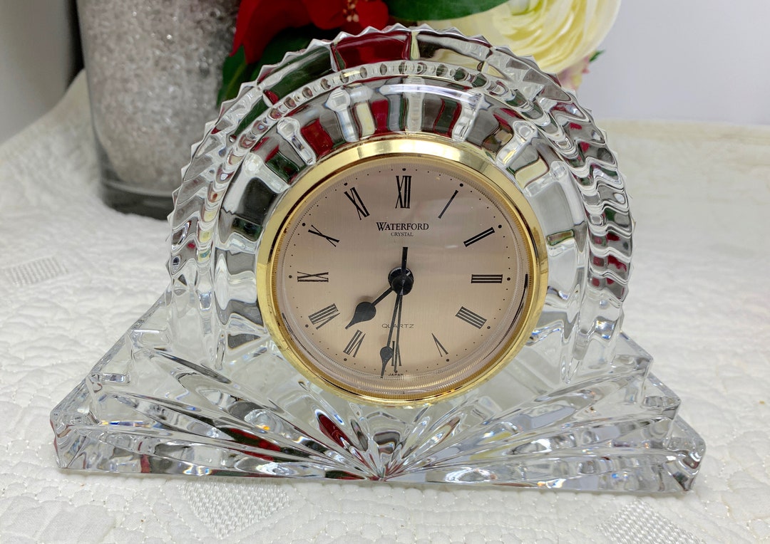 Gorgeous Waterford Crystal Cased Clock, Desk Clock, Mantle Clock ...